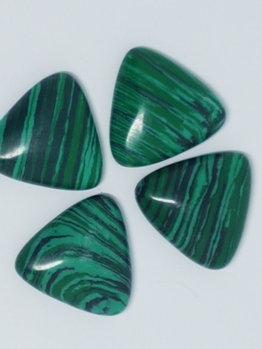CABOCHONS 25 X 25MM TRIANGLE - SYNTHETIC MALACHITE – The Bead Lady