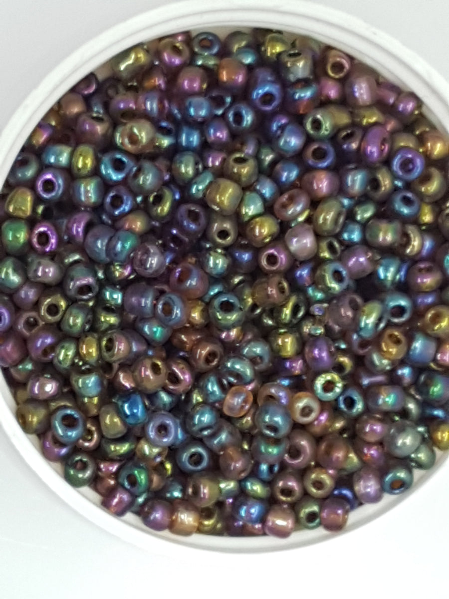 6/0 CHINESE ROUND SEED BEADS - TRANS. RAINBOW COLOURS – The Bead Lady