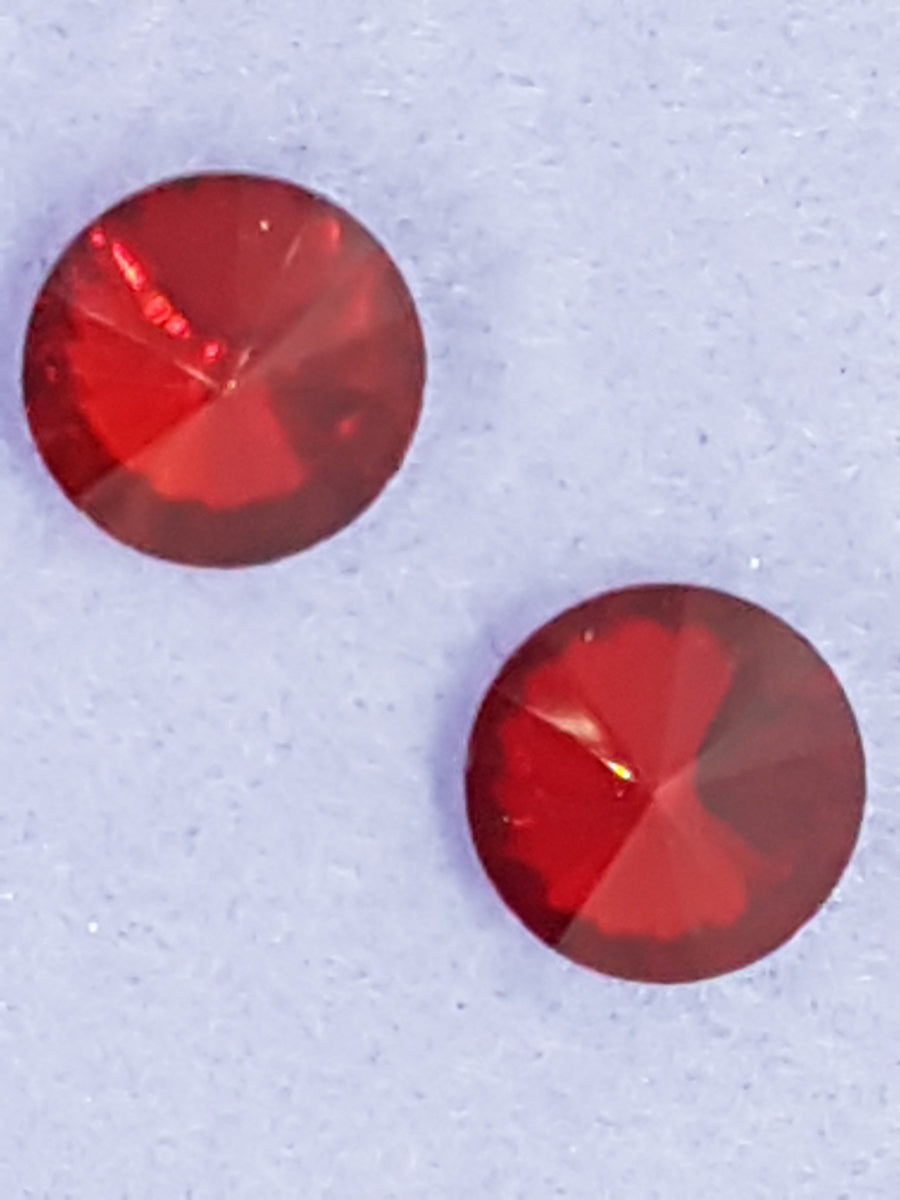RIVOLI - 16MM GLASS ROUND - RUBY RED – The Bead Lady